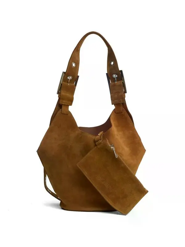 DONDUP Leather Bucket Bag With Adjustable Strap - Brown