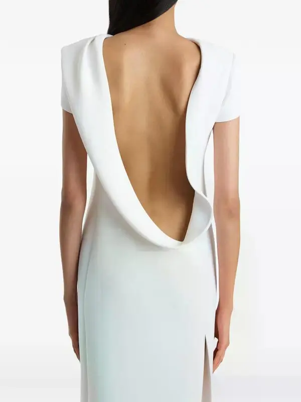 Khaite Iryl Open-back Midi Dress - White