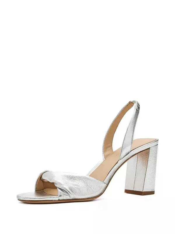 Veronica Beard Tullia Knotted Sandals - Silver