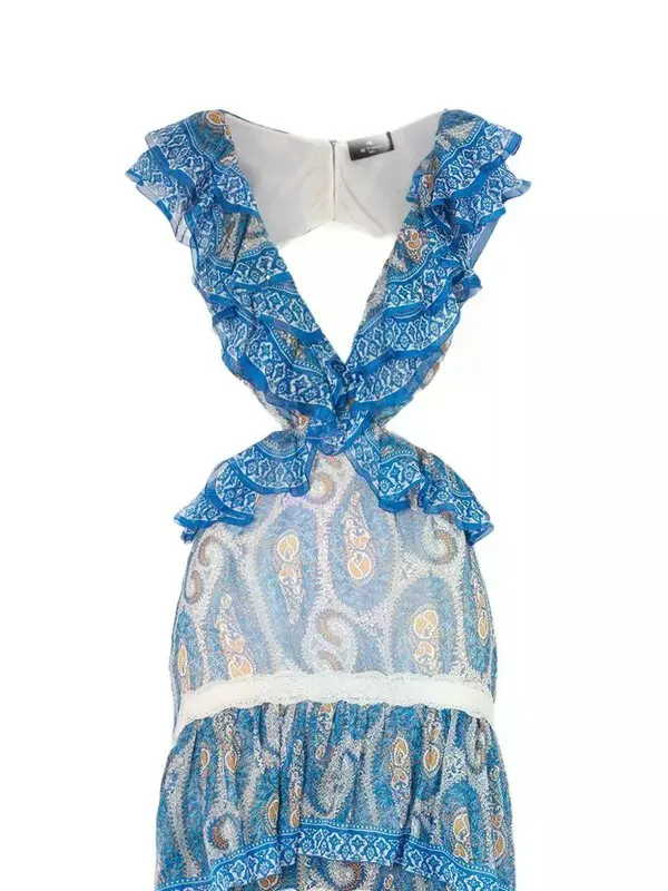 Etro Cut-out Ruffled Dress