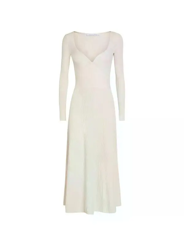 Maria Mcmanus Ribbed-knit Midi Dress