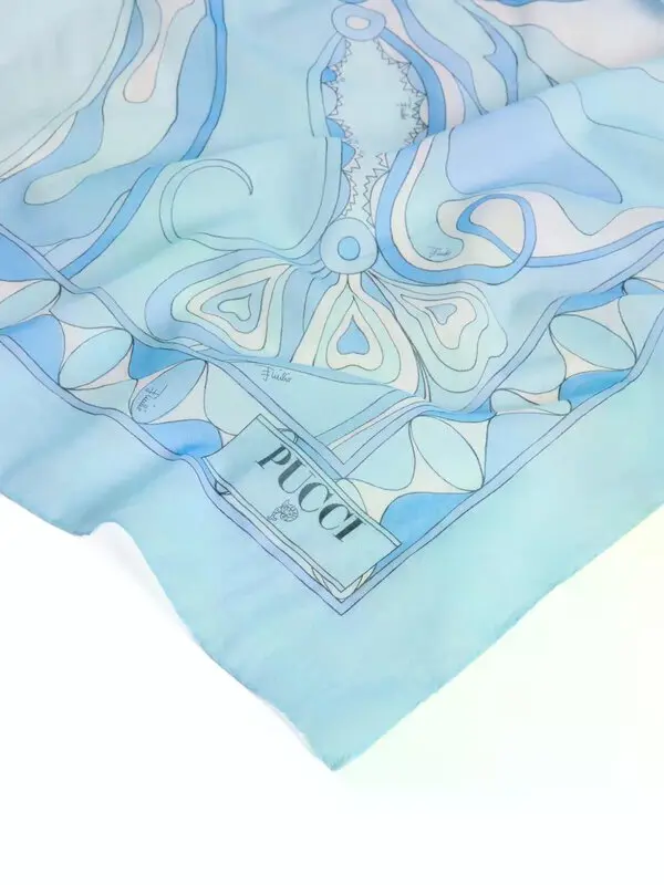 Emilio Pucci Orchid-print Sarong - Blue