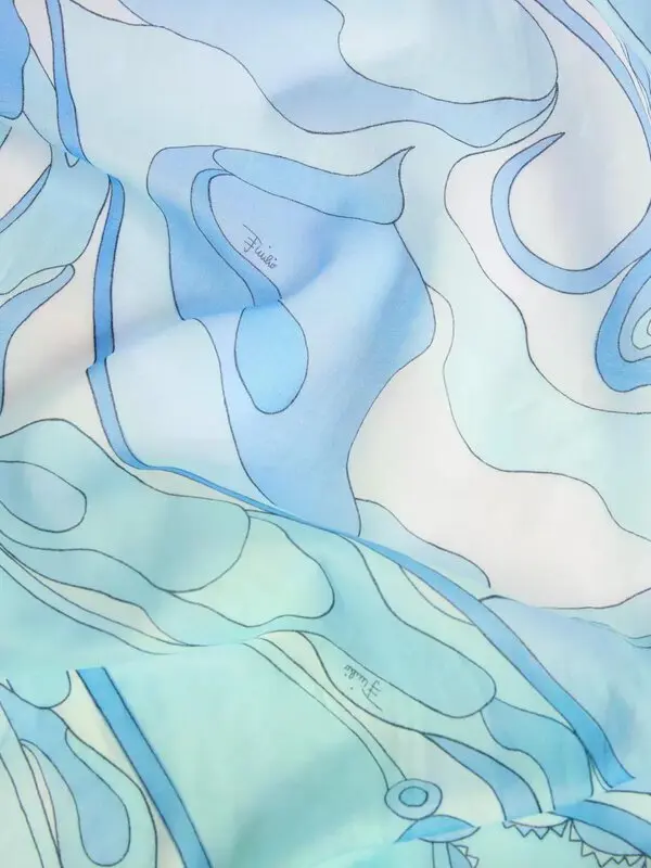 Emilio Pucci Orchid-print Sarong - Blue