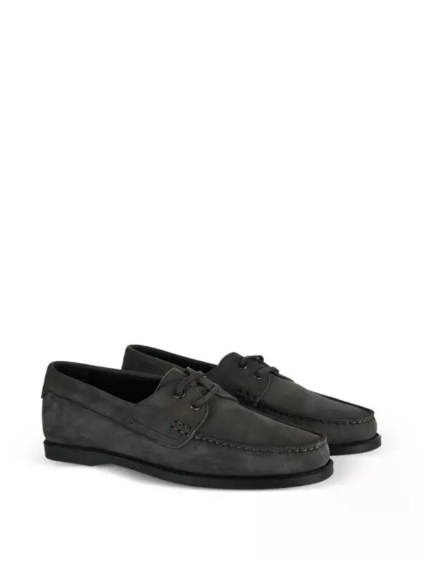 Brioni City Lace-up Boat Shoes - Grey
