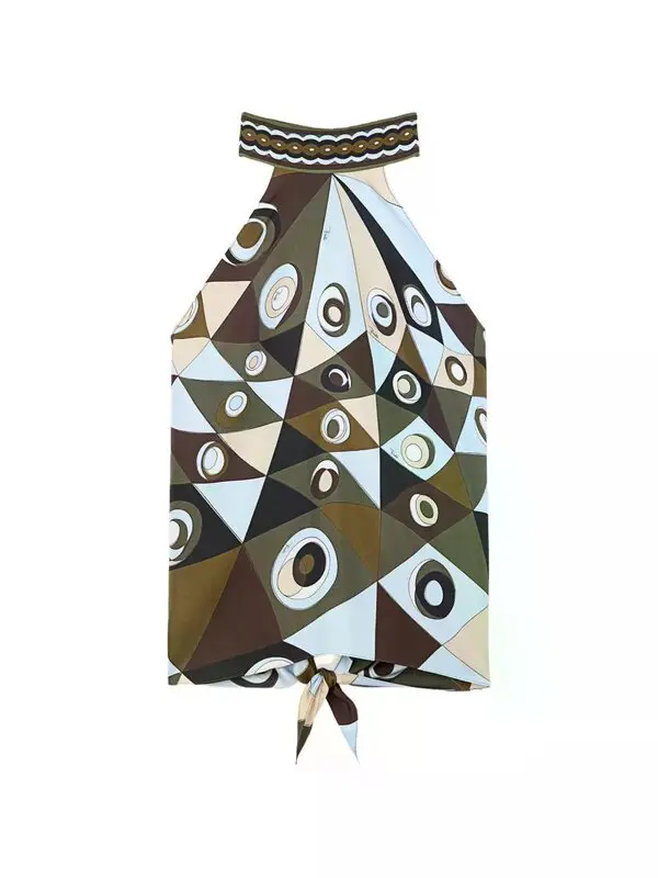 Emilio Pucci Occhi-print Halter Top