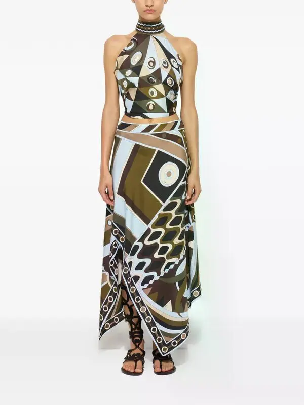 Emilio Pucci Occhi-print Halter Top