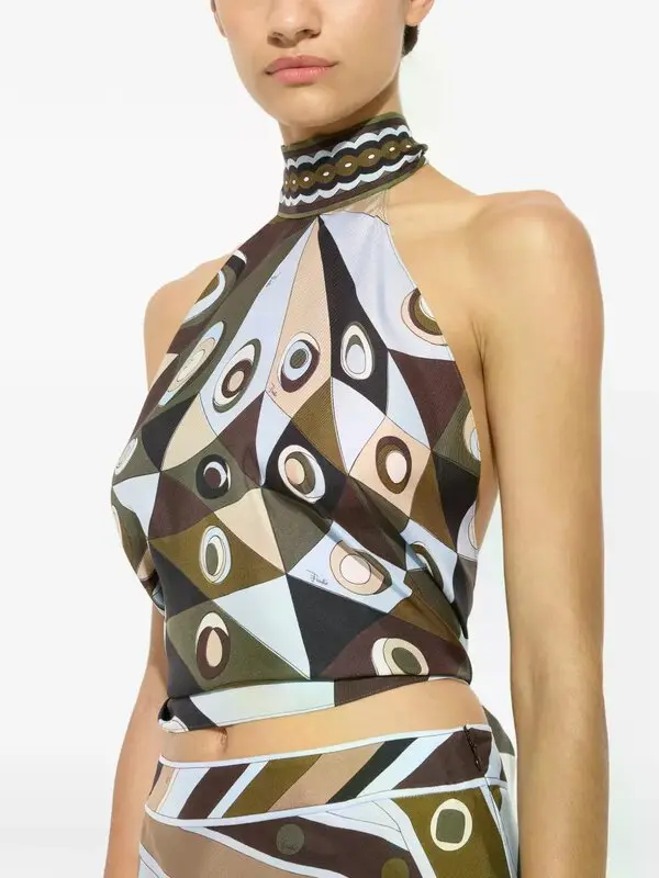 Emilio Pucci Occhi-print Halter Top