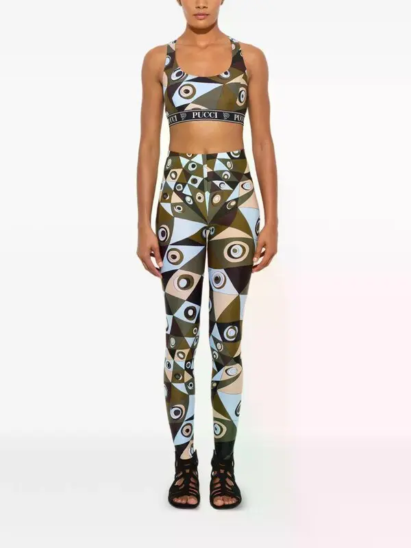 Emilio Pucci Occhi-print Leggings - Black