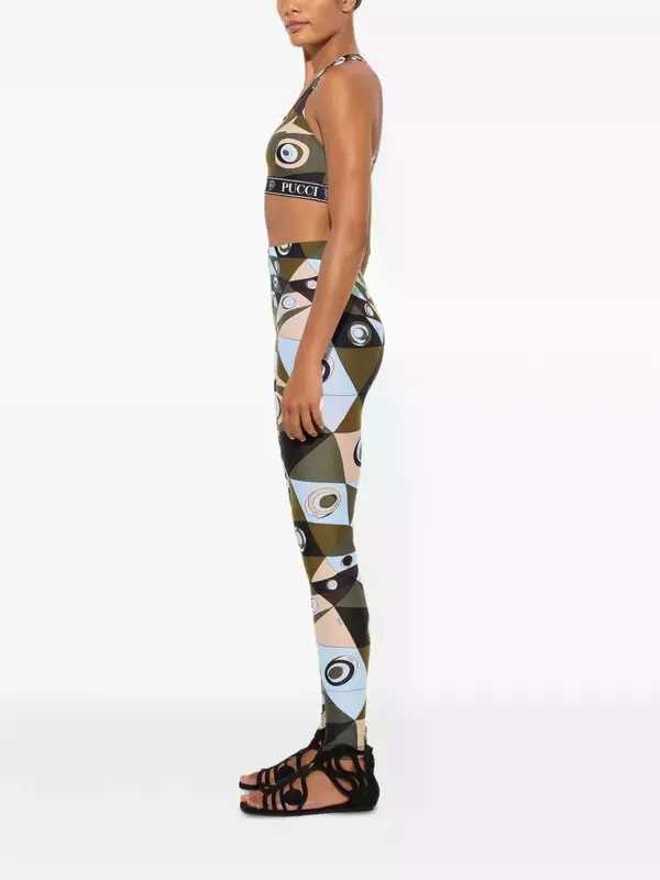Emilio Pucci Occhi-print Leggings - Black