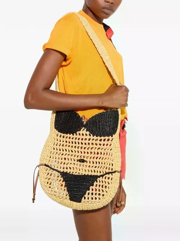 Emilio Pucci Nella Raffia Shoulder Bag - Neutrals | Editorialist