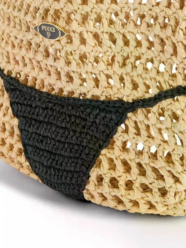 Emilio Pucci Nella Raffia Shoulder Bag