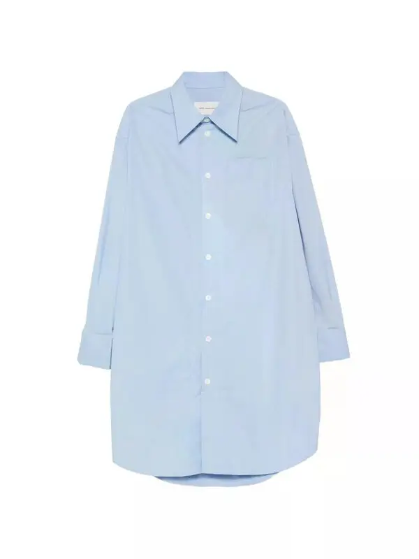 AMI Paris De Coeur" Logo-embossed Button-up Shirt - Blue