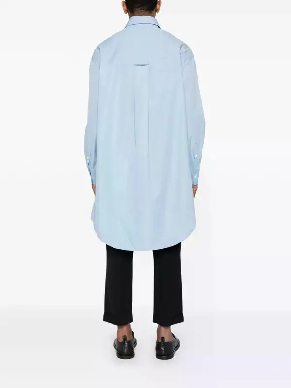 AMI Paris De Coeur" Logo-embossed Button-up Shirt - Blue