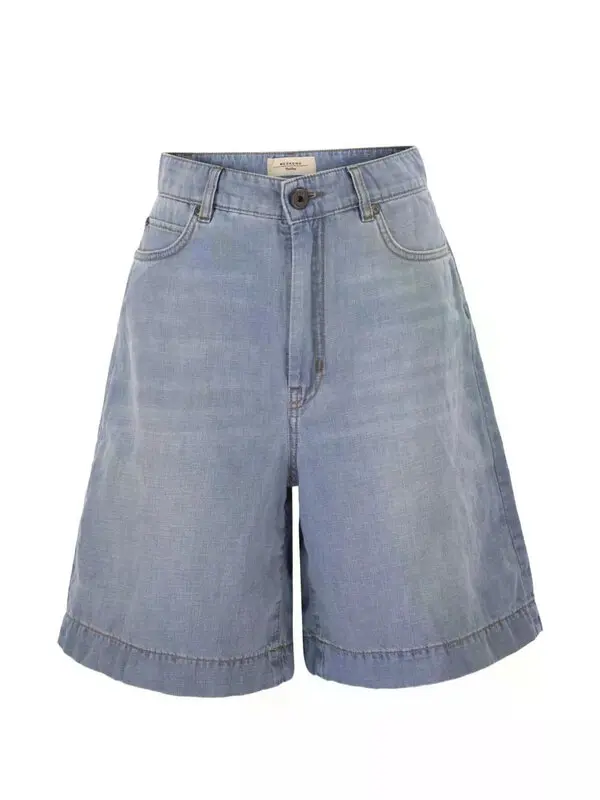 Max Mara Contrasting-stitch Shorts - Blue