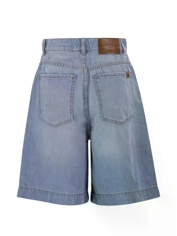 Max Mara Contrasting-stitch Shorts - Blue