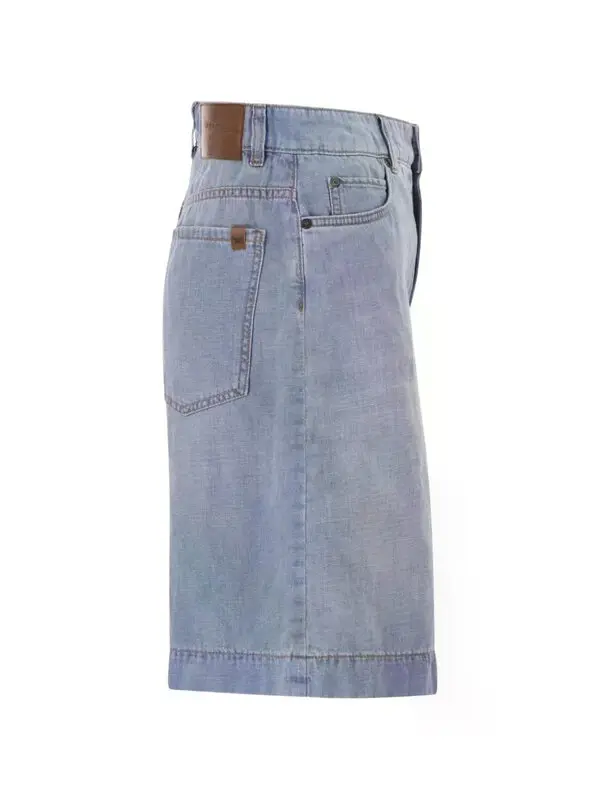 Max Mara Contrasting-stitch Shorts - Blue