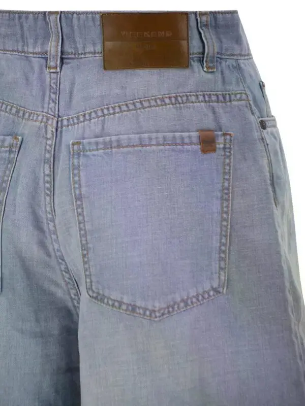 Max Mara Contrasting-stitch Shorts - Blue