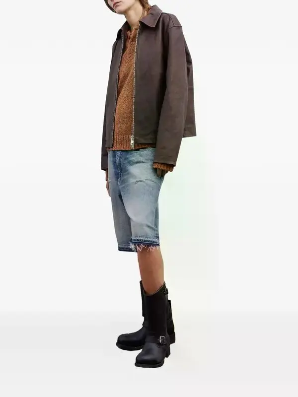 SUNFLOWER Distressed Frayed Hem Shorts - Blue