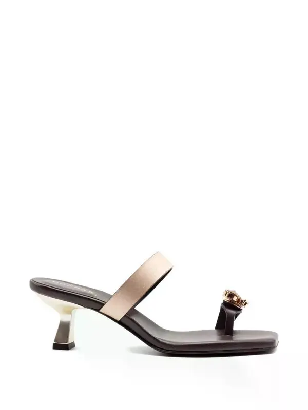 DONNARÌ Jewel Strap Leather Sandals