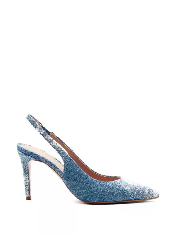 FESTA MILANO Denim Slingback Pumps