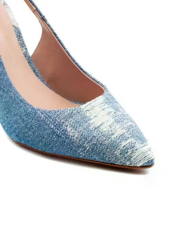 FESTA MILANO Denim Slingback Pumps