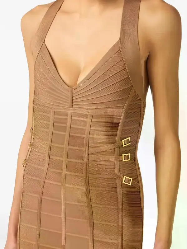 Elisabetta Franchi Knit 3d Geometric Pencil Dress