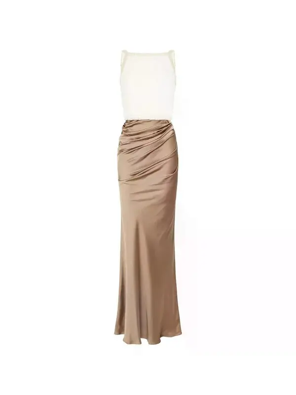 Elisabetta Franchi Ruffled Draped Maxi Dress