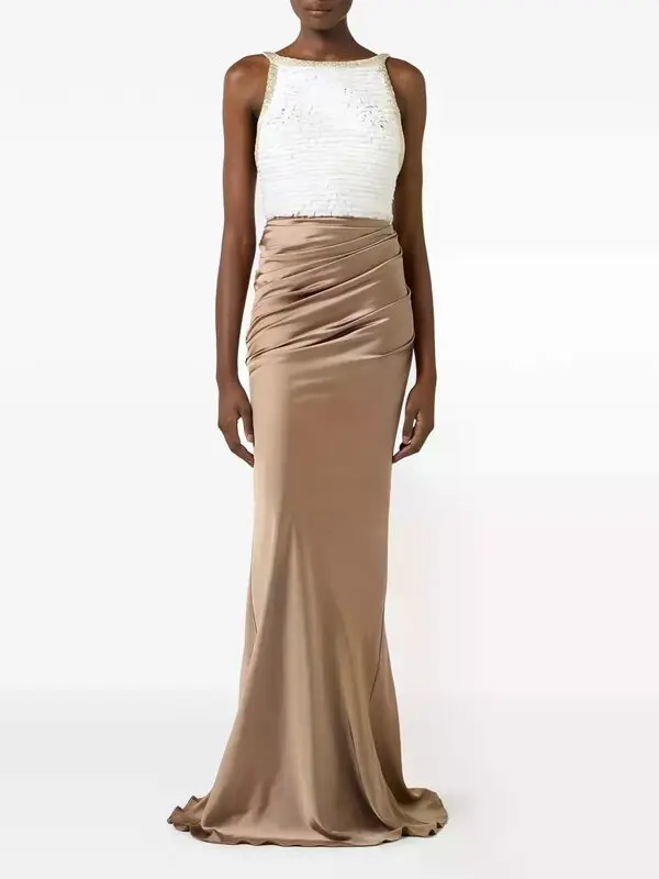 Elisabetta Franchi Ruffled Draped Maxi Dress