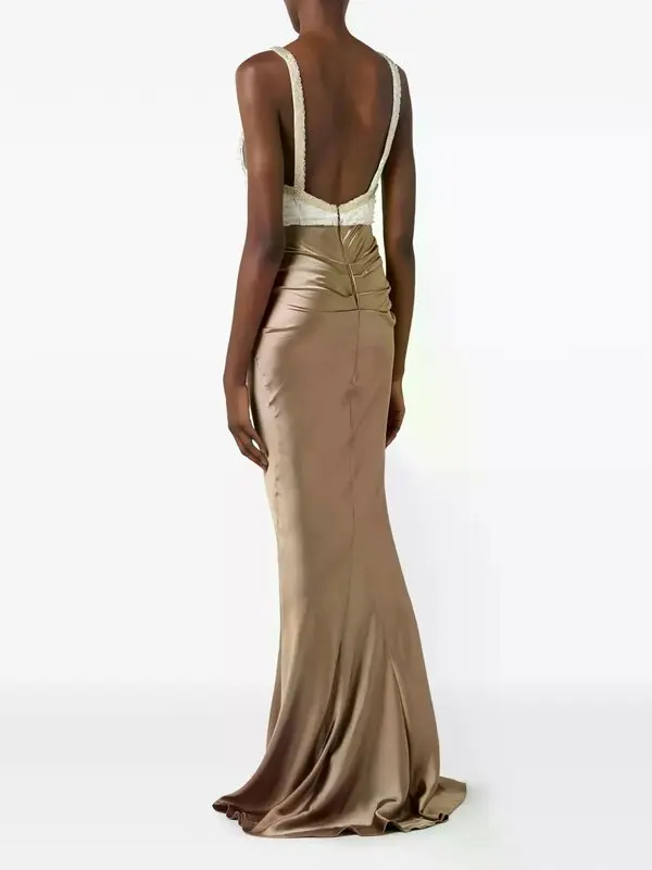 Elisabetta Franchi Ruffled Draped Maxi Dress