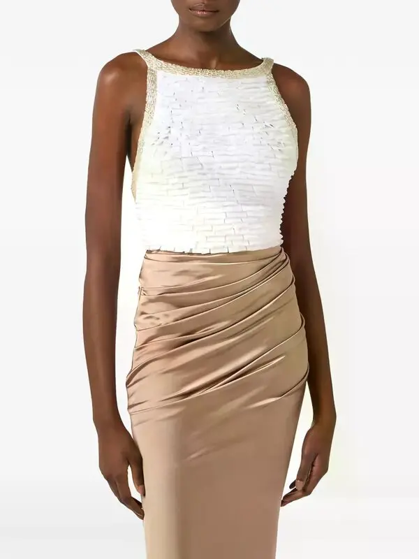 Elisabetta Franchi Ruffled Draped Maxi Dress