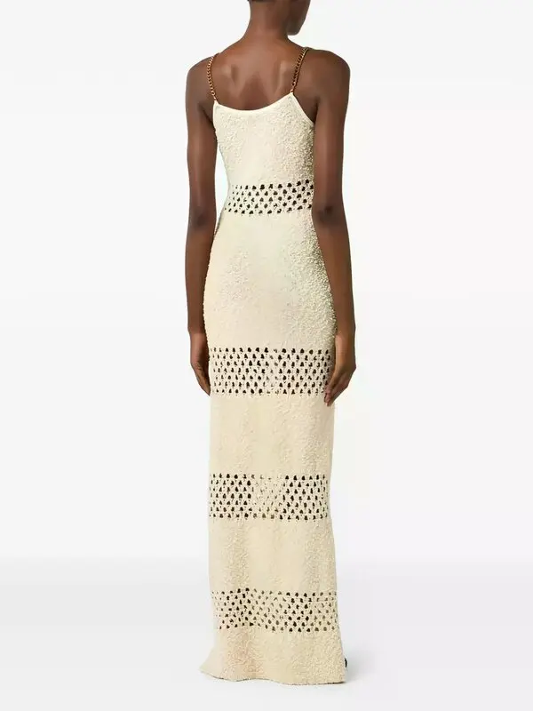Elisabetta Franchi Bouclé Knit Dress With Cut-outs