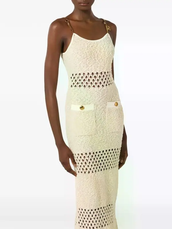 Elisabetta Franchi Bouclé Knit Dress With Cut-outs