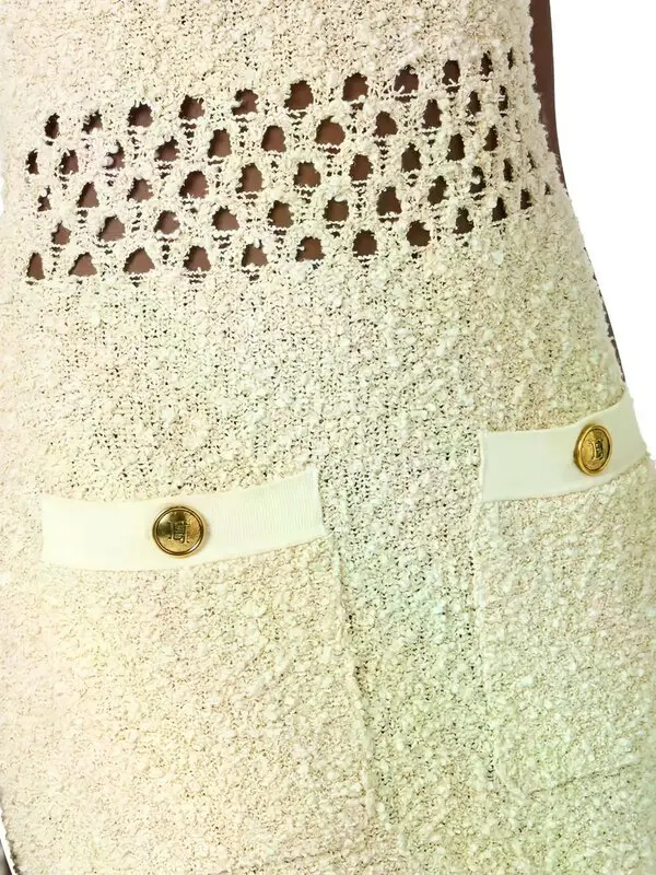 Elisabetta Franchi Bouclé Knit Dress With Cut-outs