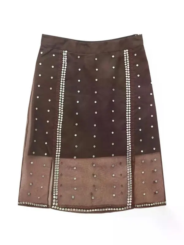 WALES BONNER Presence Studded Midi Skirt