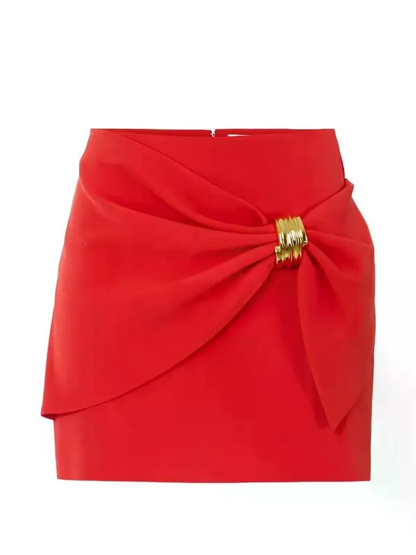 Elisabetta Franchi Draped Miniskirt With Jewel Detail
