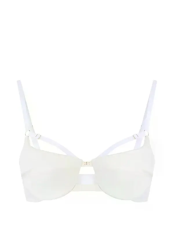 Elisabetta Franchi Tulle Geometric Bra - White