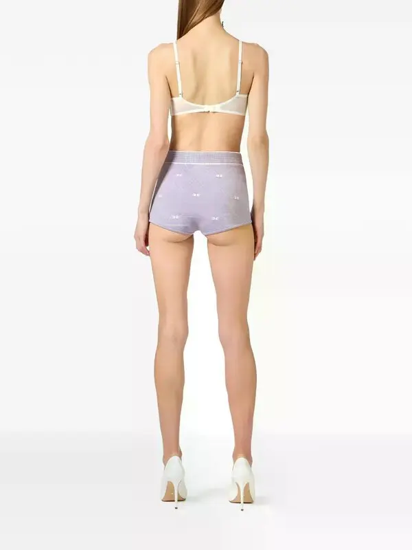 Elisabetta Franchi Tulle Geometric Bra - White