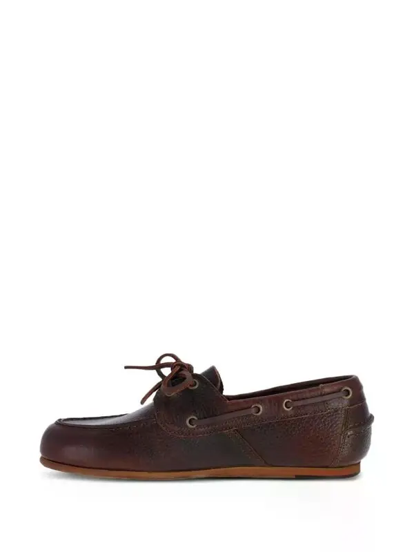 SEBAGO Lace-up Leather Loafers - Brown