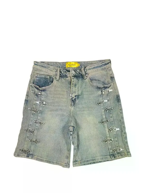 GUAPI Clasp Denim Shorts - Blue