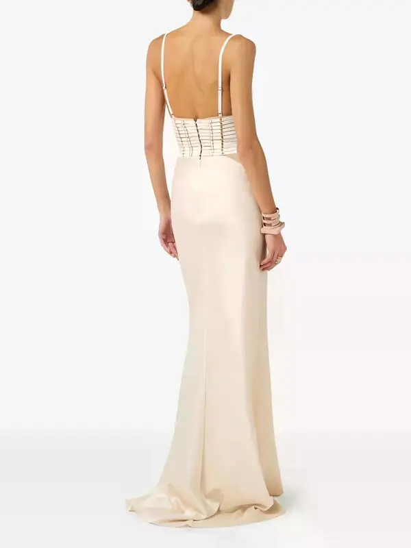 Elisabetta Franchi Tulle-inserts Maxi Dress