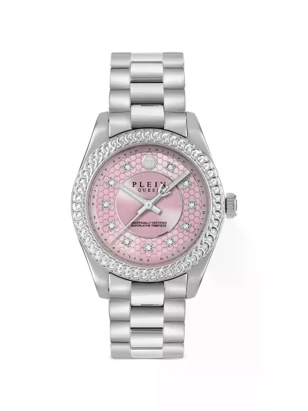 Philipp Plein Queen Supreme Crystal 36mm Watch - Pink
