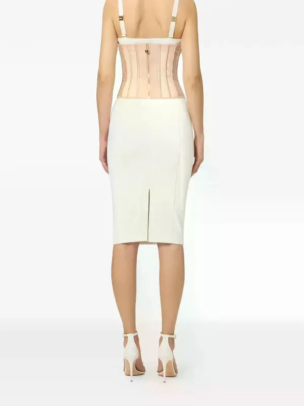 Elisabetta Franchi Geometric Cuts Bustier Top