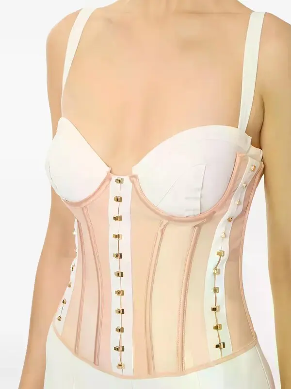 Elisabetta Franchi Geometric Cuts Bustier Top