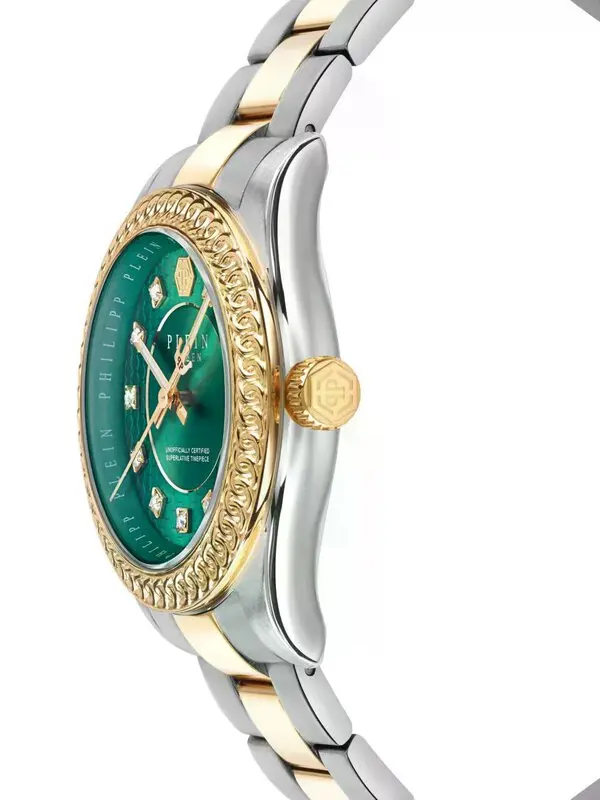 Philipp Plein Queen Supreme Crystal 36mm Watch - Green