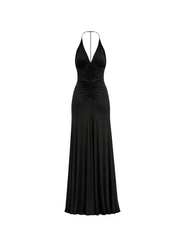 SELF-PORTRAIT Gathered-detail Jersey Maxi Dress
