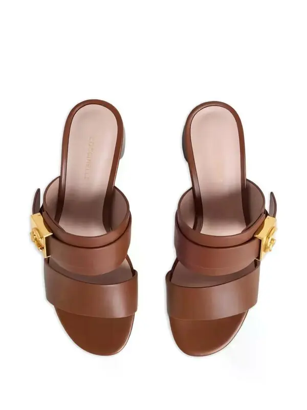 COCCINELLE C-me Lock Calf-leather Mules - Brown