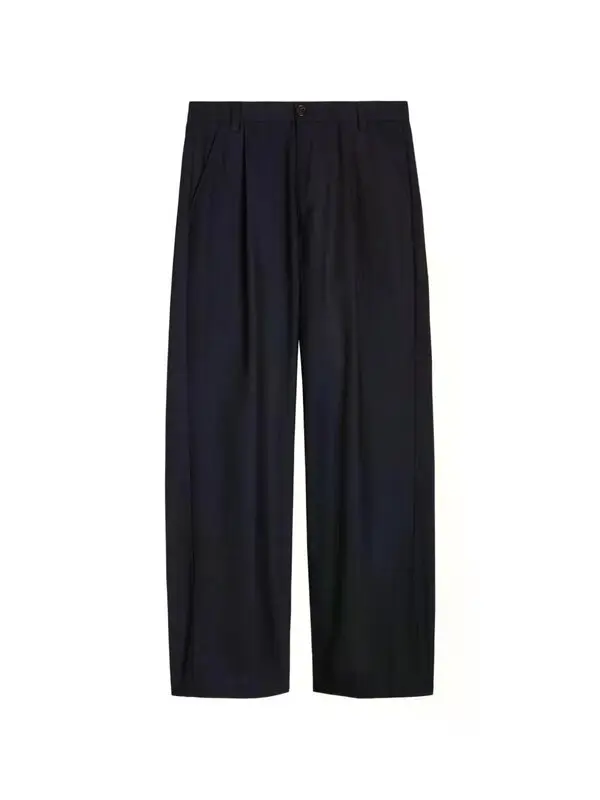 Oliver Peoples Wide-leg Wool Pleated Trousers