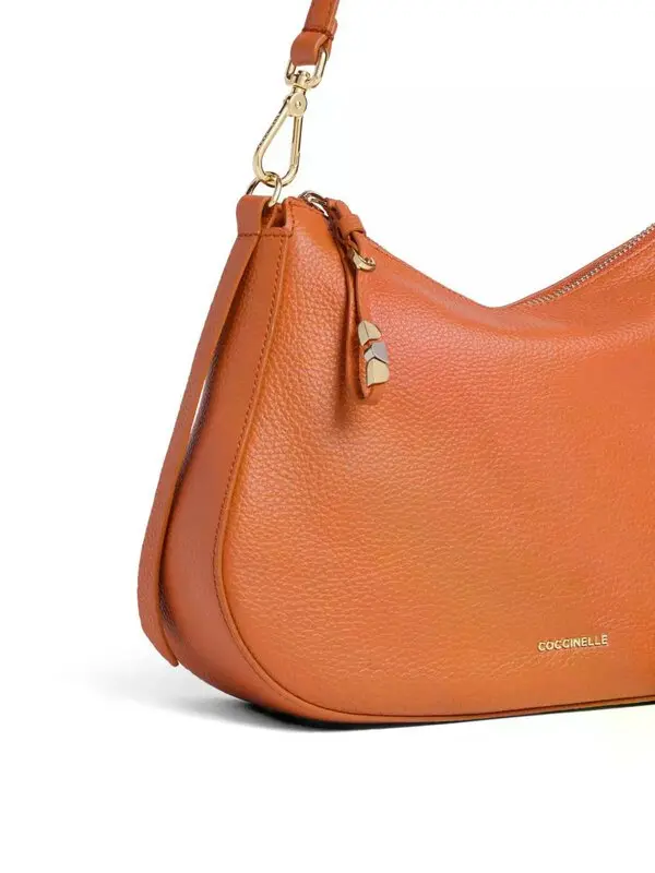 COCCINELLE Nory Small Leather Shoulder Bag - Orange