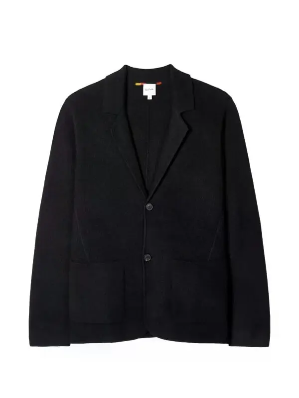 Paul Smith Merino Wool Cardigan Blazer - Black