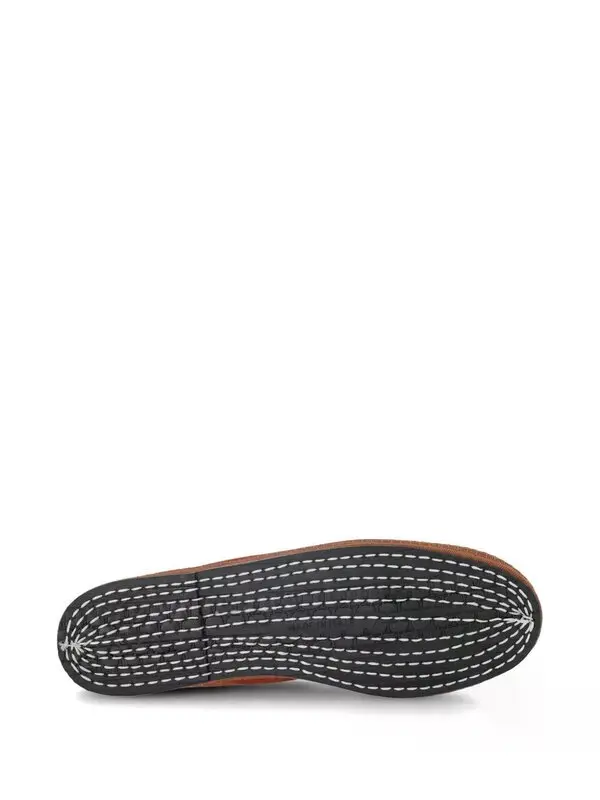 FORTELA Studded Suede Ballet Flats - Brown